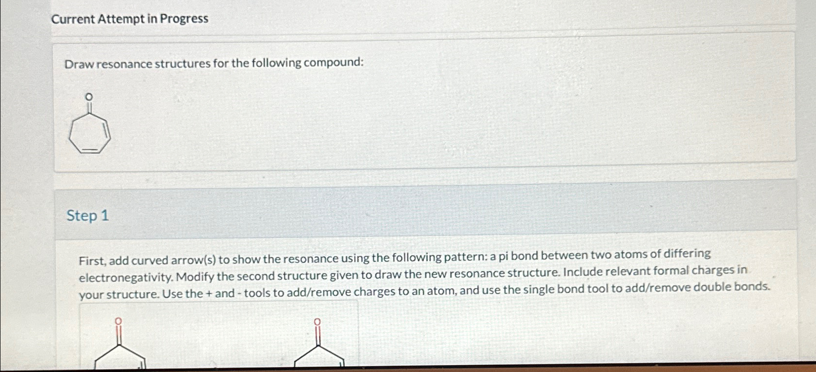 Solved Current Attempt in ProgressDraw resonance structures | Chegg.com