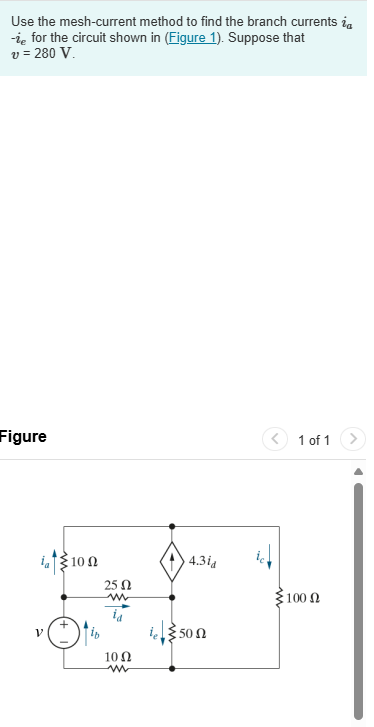 Solved Use the mesh-current method to ﻿find the branch | Chegg.com