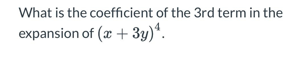 Solved What is the coefficient of the 3rd term in the | Chegg.com