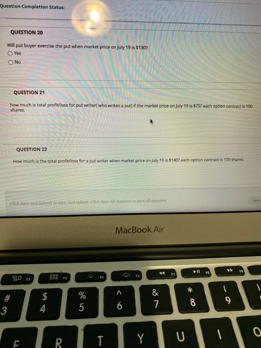 Solved Question Completion Status: QUESTION 19 7(a)-7(d) | Chegg.com
