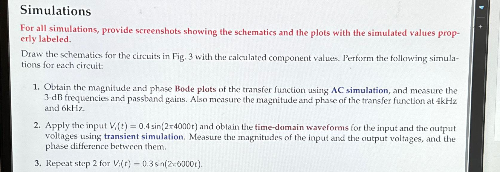 Simulations\\nFor all simulations, provide | Chegg.com