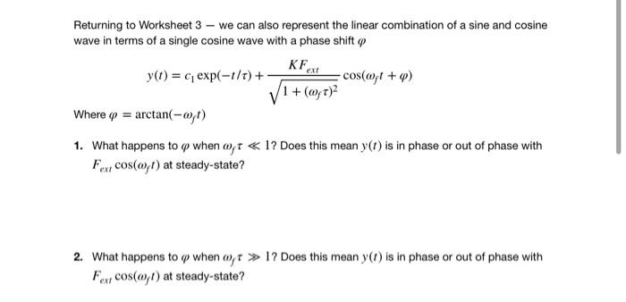 Solved Returning to Worksheet 3 - we can also represent the | Chegg.com
