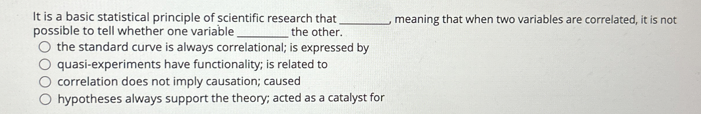 Solved It is a basic statistical principle of scientific | Chegg.com