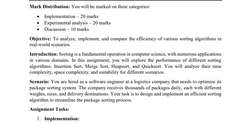 Solved Mark Distribution: You will be marked on three | Chegg.com