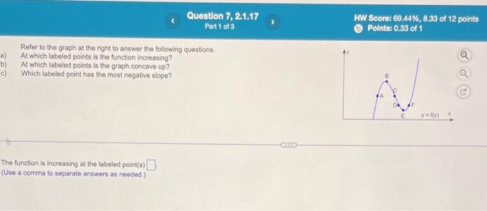 Solved Refer to the graph at the right to answer the | Chegg.com