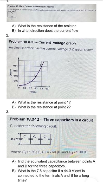 Solved Problem 18.024 - Current flow through a resistor In | Chegg.com