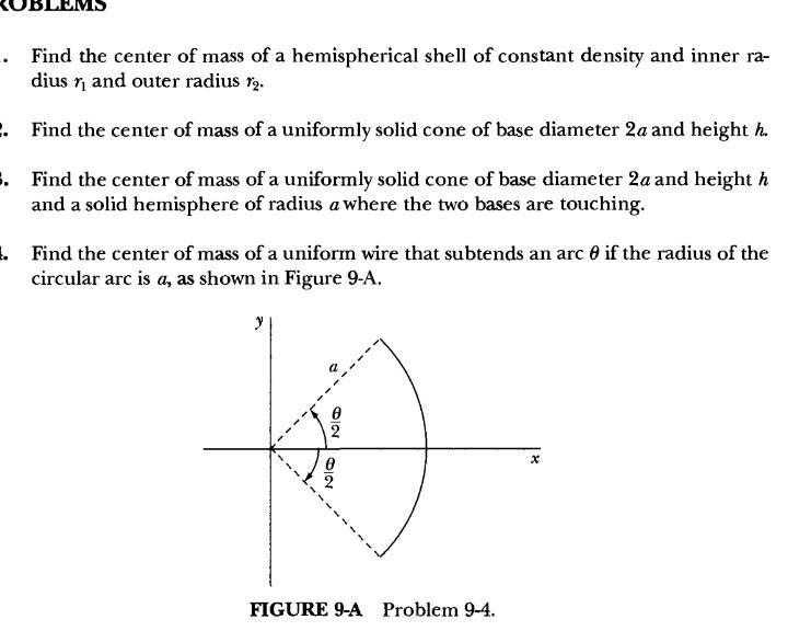 Solved · Find the center of mass of a hemispherical shell of | Chegg.com