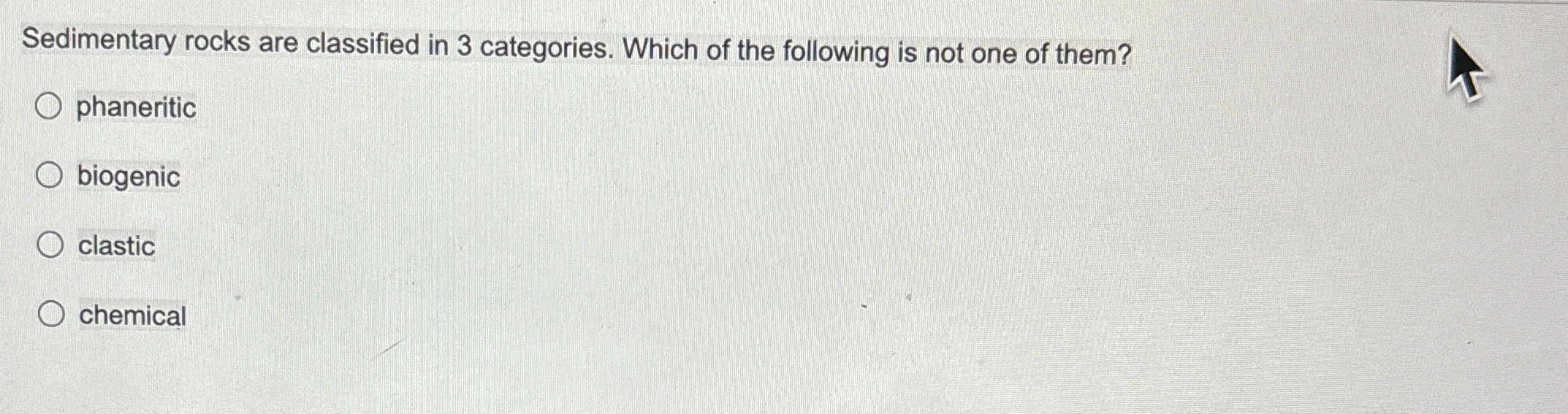 Solved Sedimentary rocks are classified in 3 ﻿categories. | Chegg.com
