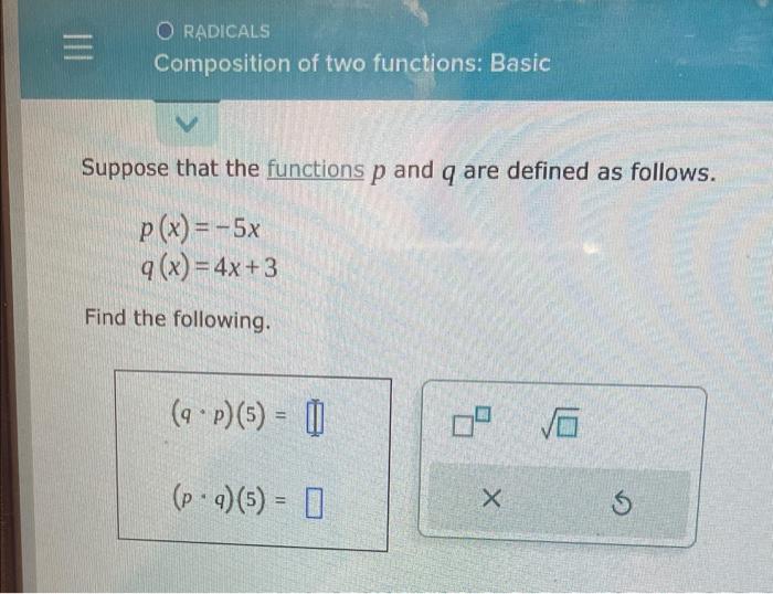 Solved Rabicals Sum, difference, and product of two | Chegg.com