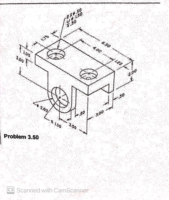 Solved please use graph paper to draw, do not use solidwork, | Chegg.com