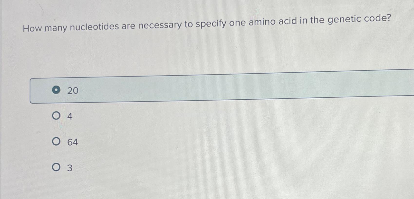 Solved How many nucleotides are necessary to specify one | Chegg.com