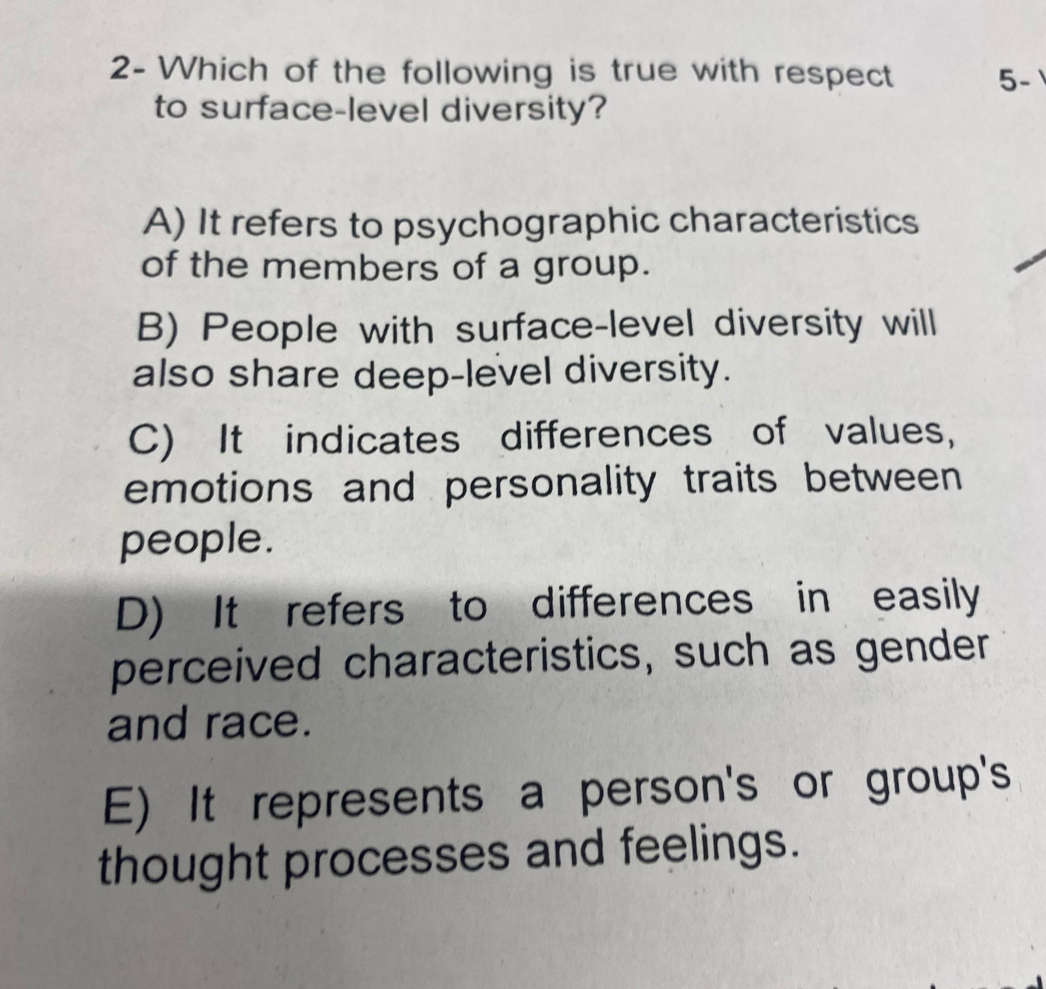 Solved 2- ﻿Which of the following is true with respect to | Chegg.com