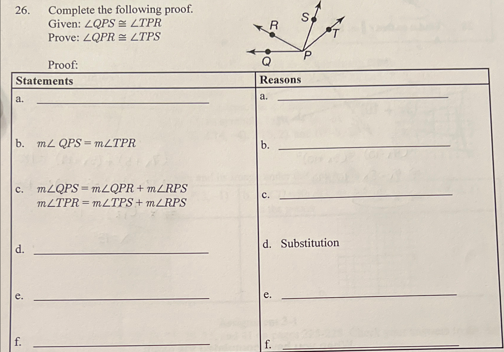 Solved Complete the following proof.Given: | Chegg.com