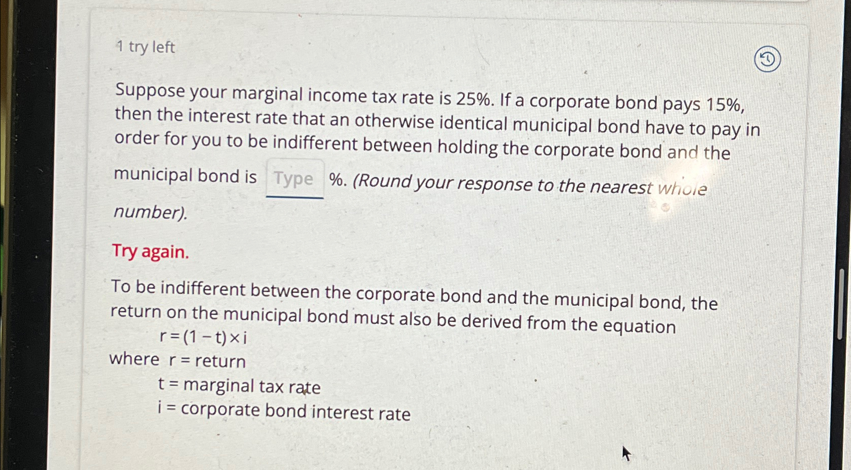 Solved 4 ﻿try leftSuppose your marginal income tax rate is | Chegg.com