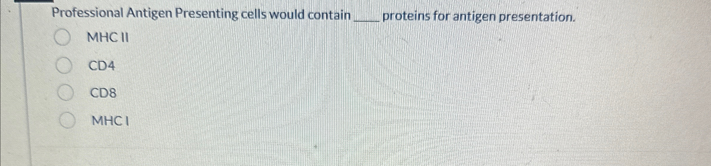 Solved Professional Antigen Presenting cells would contain | Chegg.com