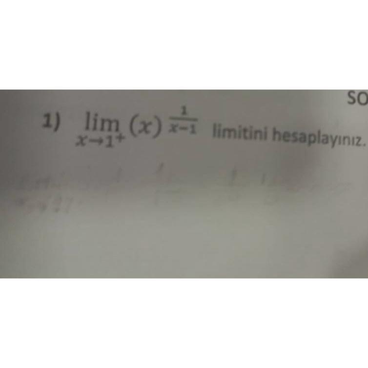 Solved limx→1+(x)1x-1 ﻿limitini hesaplayınız. | Chegg.com