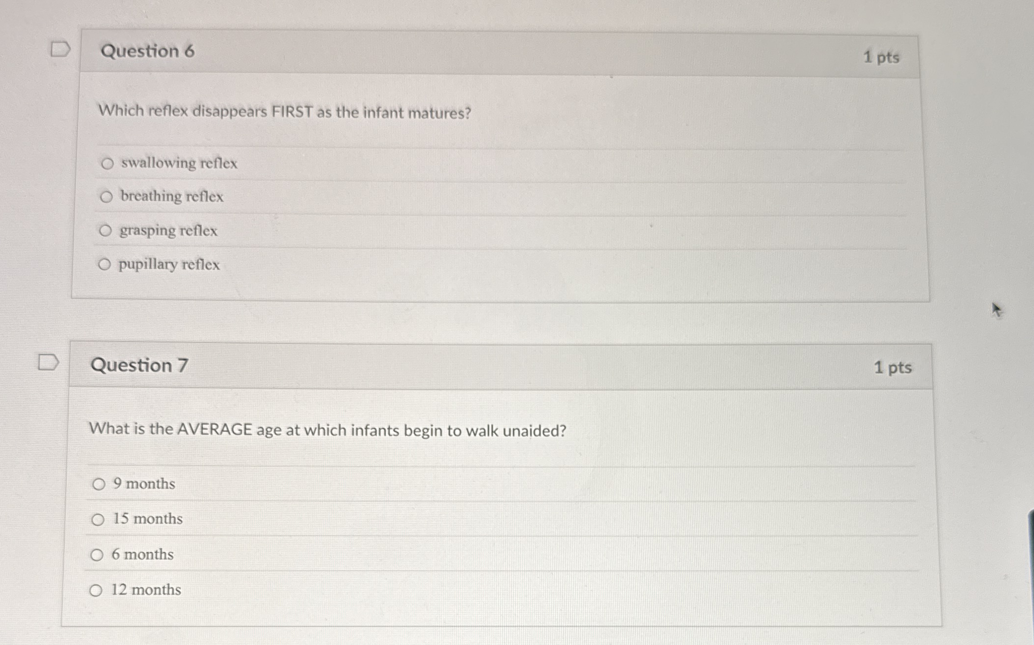 Solved Question 61 ﻿ptsWhich reflex disappears FIRST as the | Chegg.com