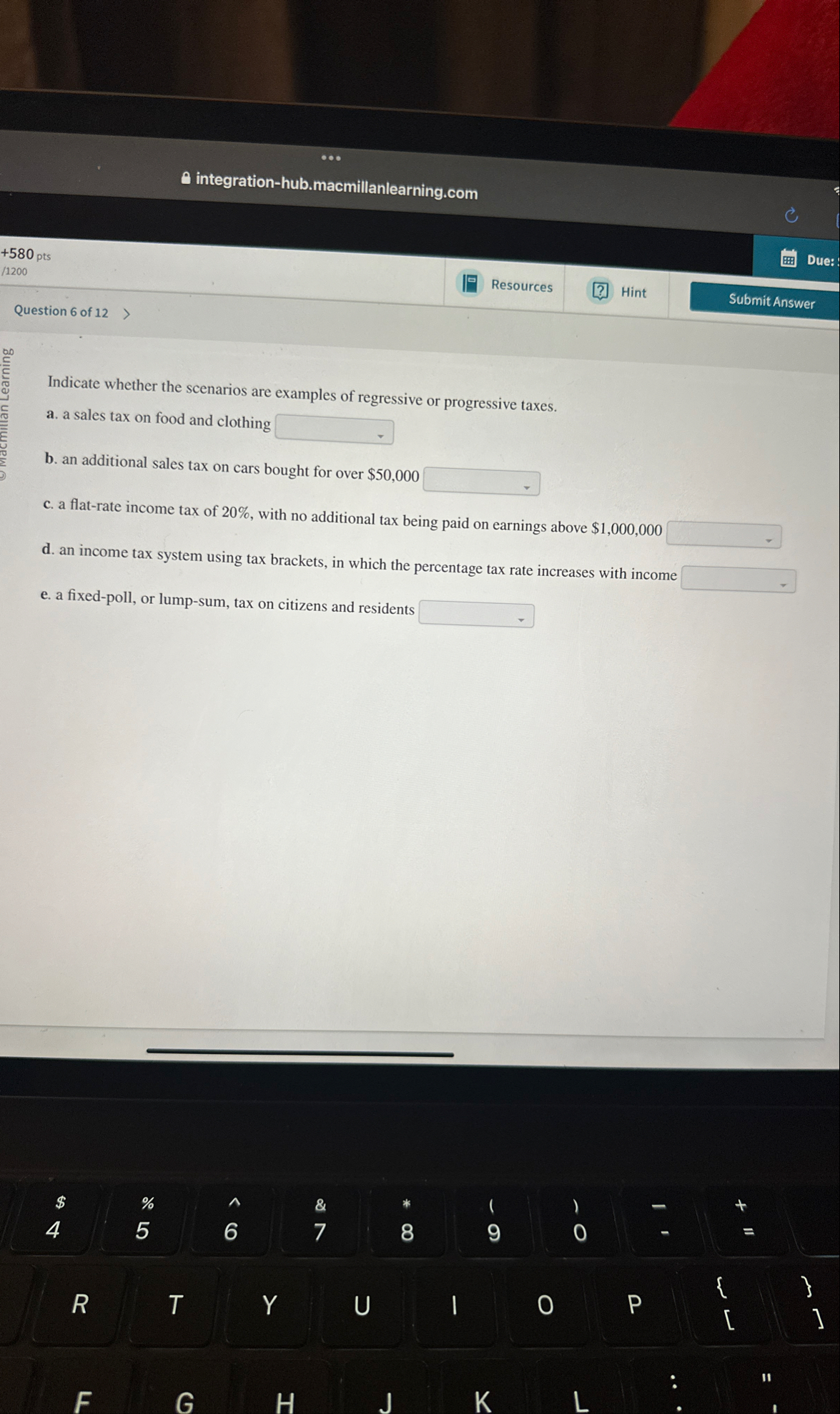 Solved integration-hub.macmillanlearning.com ﻿580 | Chegg.com