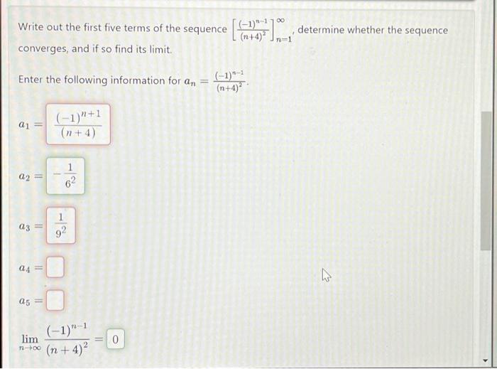 Solved Write out the first five terms of the sequence | Chegg.com