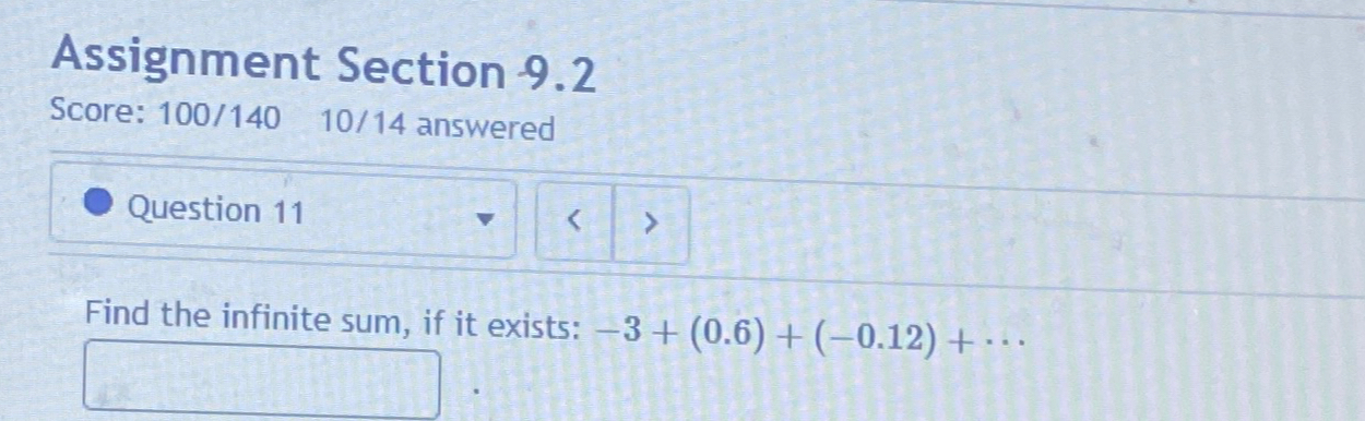 Solved Assignment Section 9.2Score: 100/140 10/14 | Chegg.com