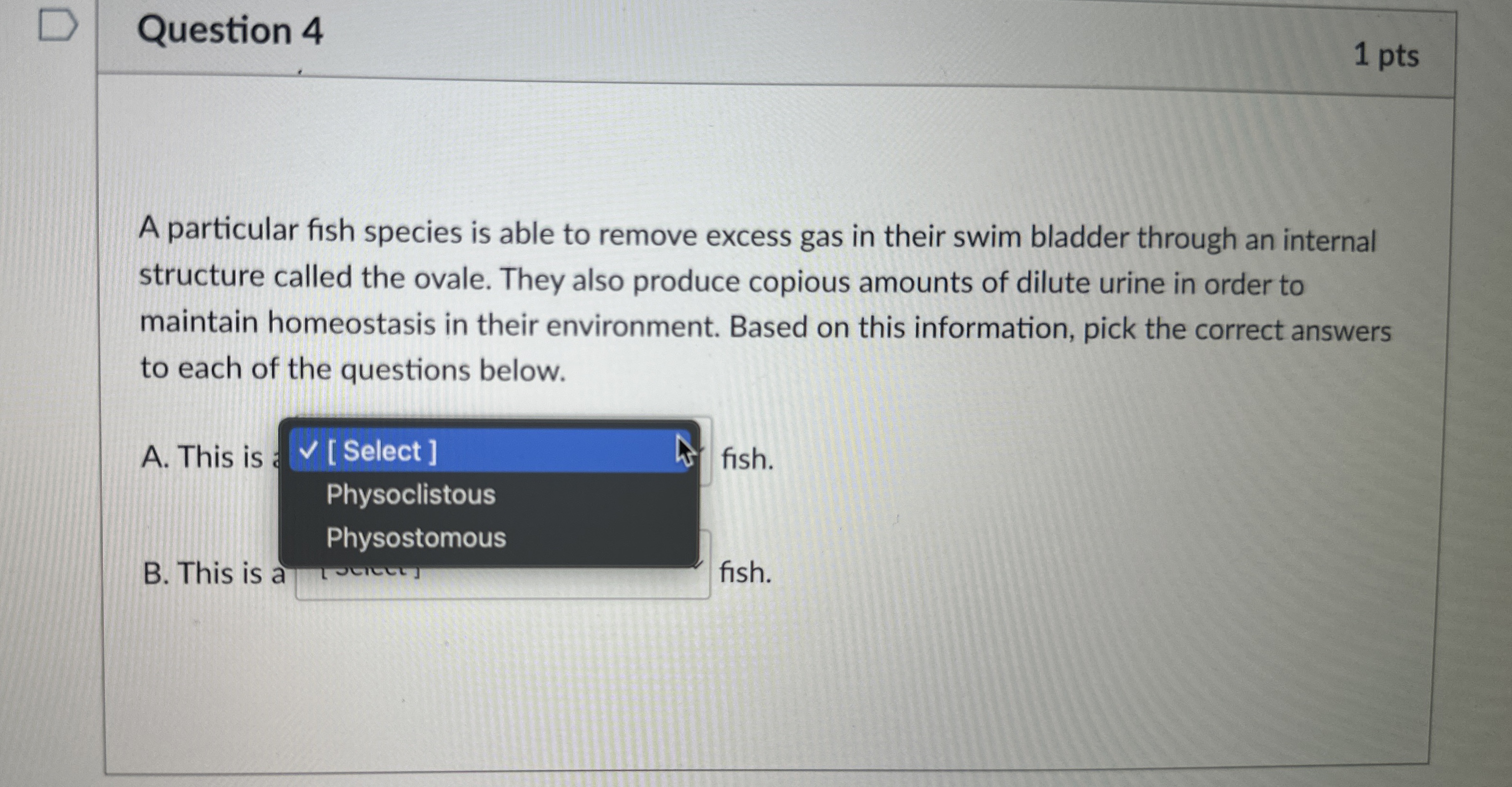Solved Question 4A particular fish species is able to remove | Chegg.com