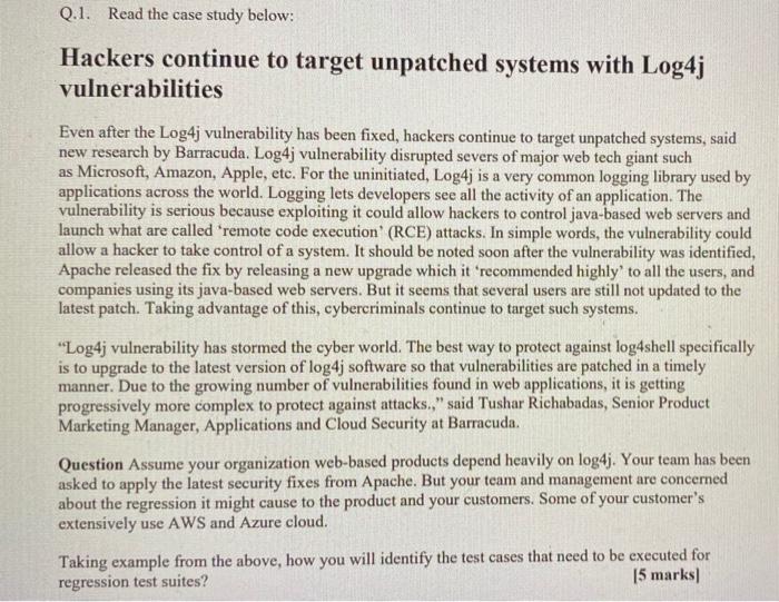 Solved Hackers continue to target unpatched systems with | Chegg.com