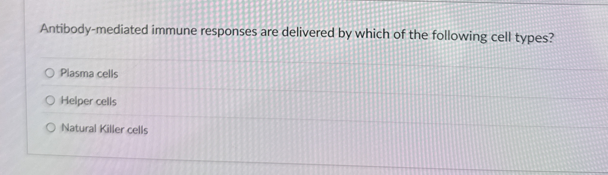Solved Antibody-mediated immune responses are delivered by | Chegg.com