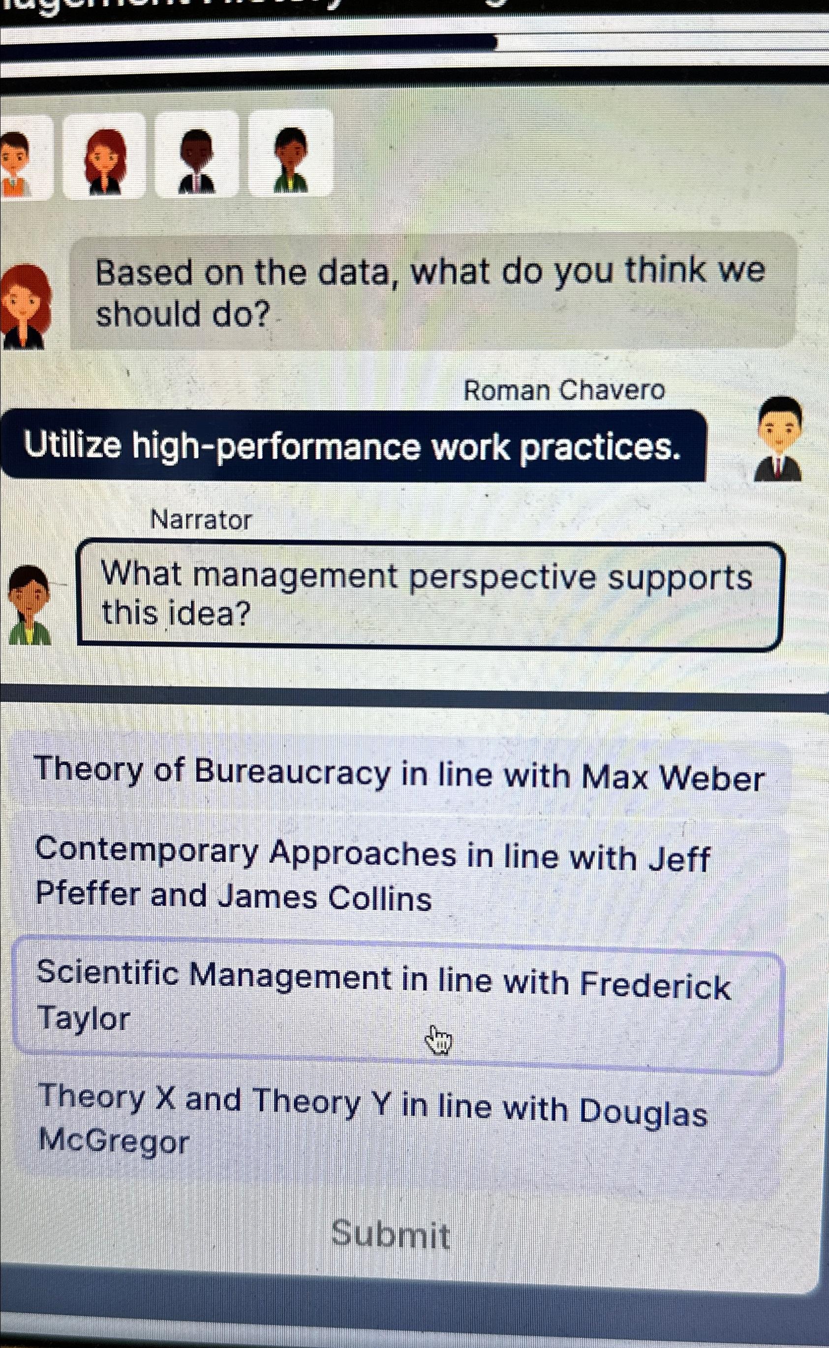 Solved Based on the data, what do you think we should | Chegg.com