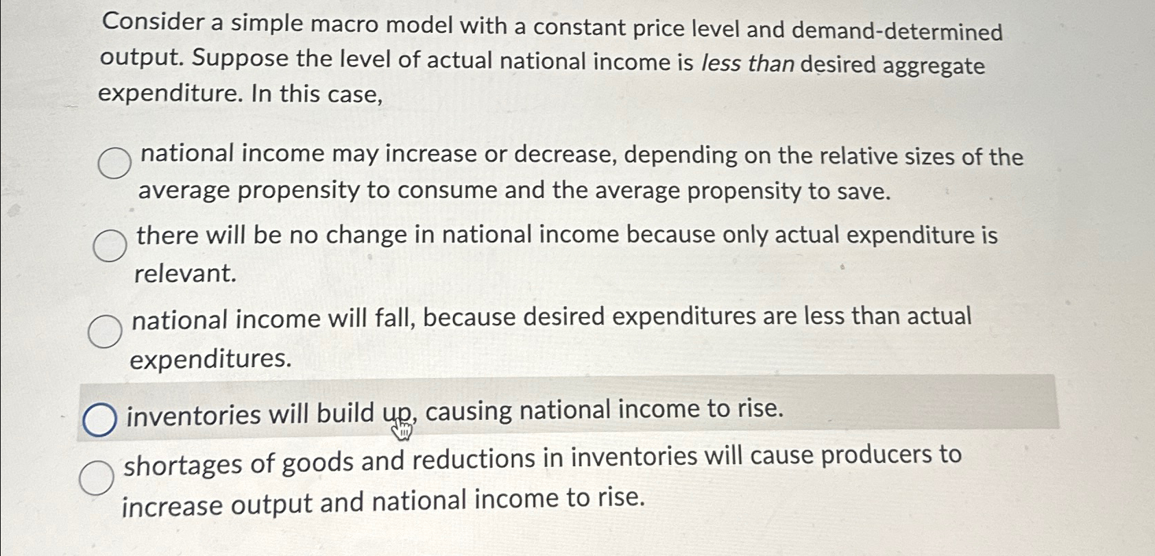 Solved Consider a simple macro model with a constant price | Chegg.com