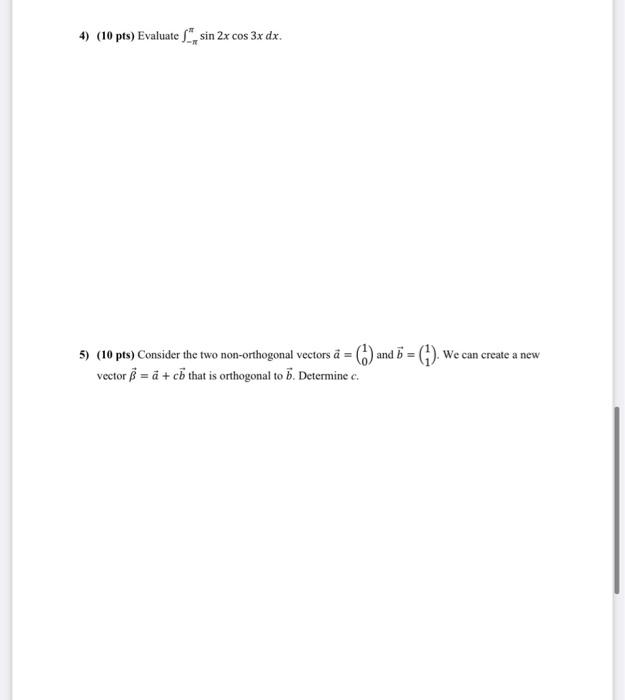 Solved 4) (10 pts) Evaluate Solved 4) (10 pts) Evaluate