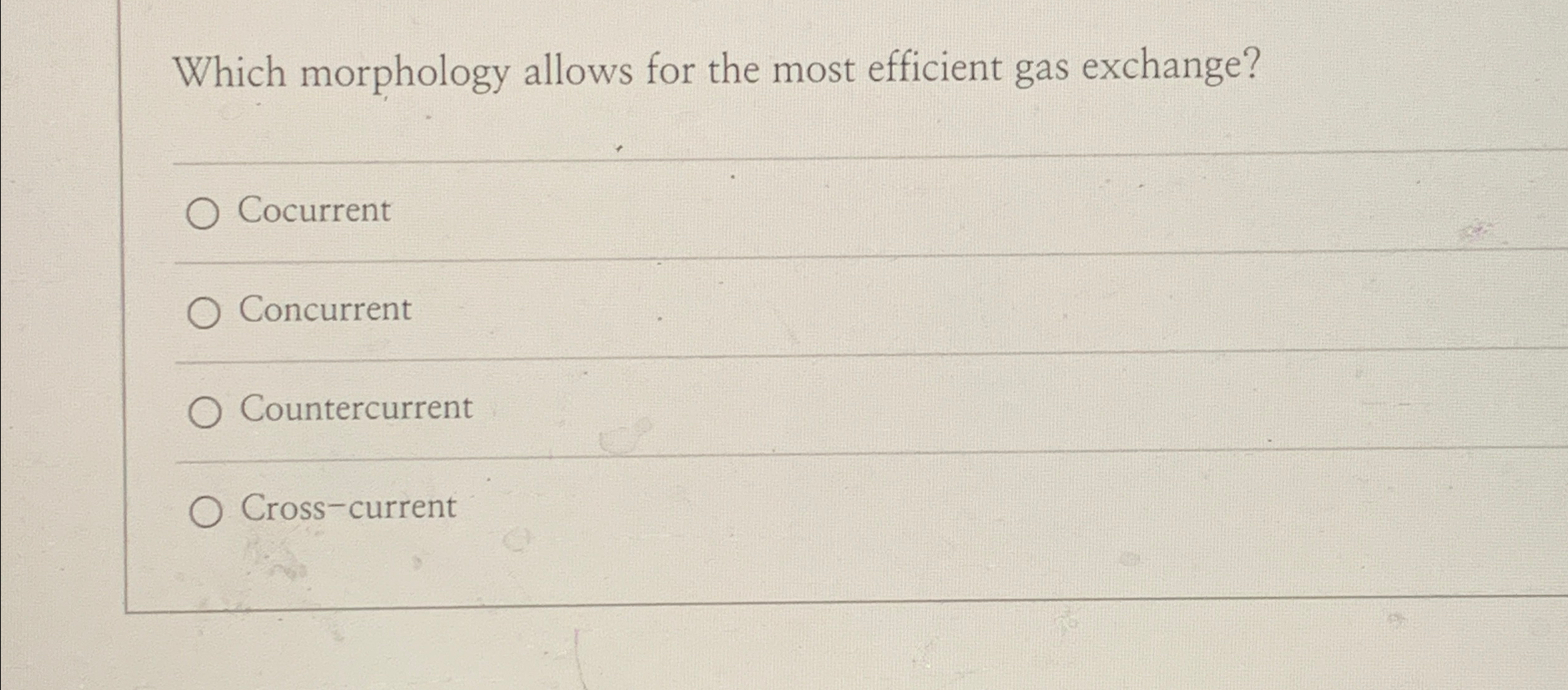 Solved Which Morphology Allows For The Most Efficient Gas