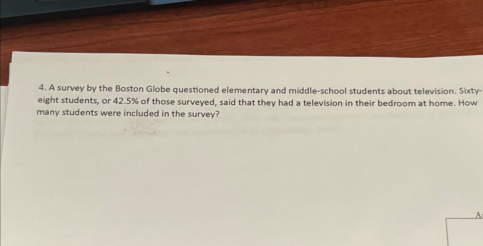 Solved A survey by the Boston Globe questioned elementary | Chegg.com