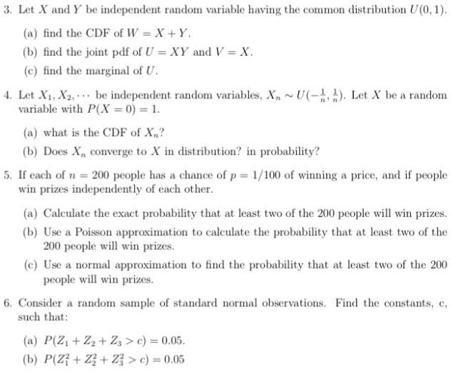 Solved 3. Let X and Y be independent random variable having | Chegg.com