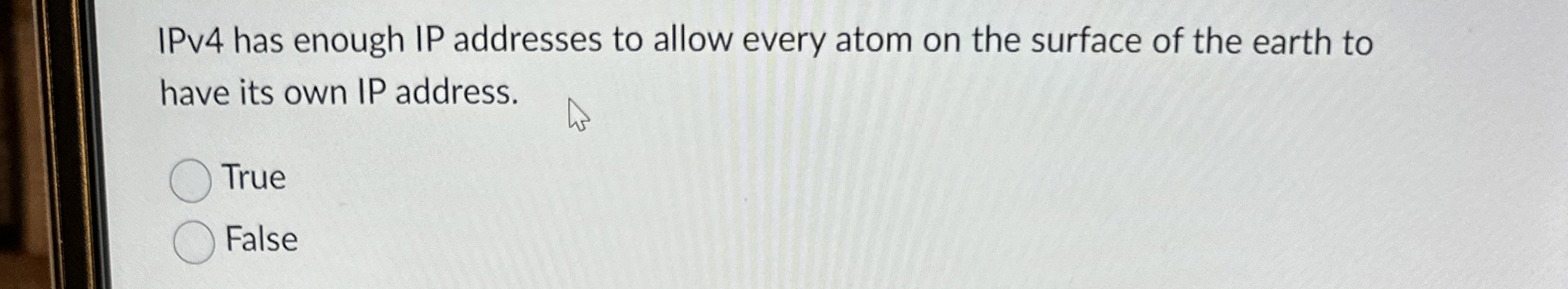 Solved IPv4 ﻿has enough IP addresses to allow every atom on | Chegg.com