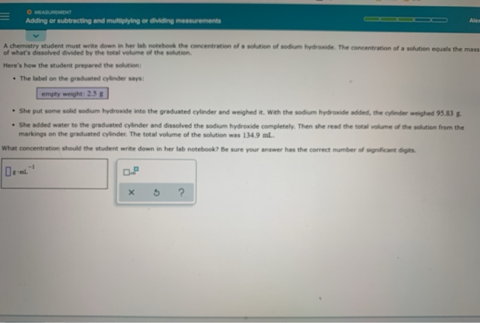 Solved O MEASUREMENT Adding or subtracting and multiplying | Chegg.com