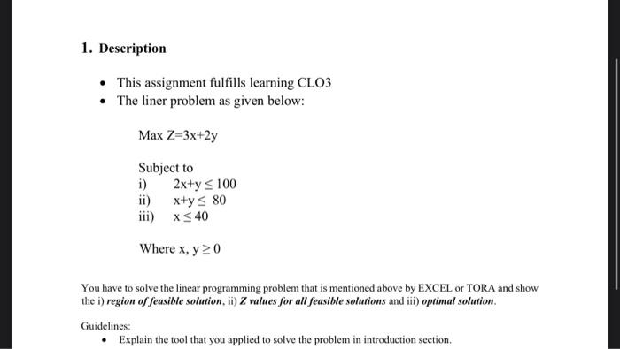 Solved 1. Description - This assignment fulfills learning | Chegg.com