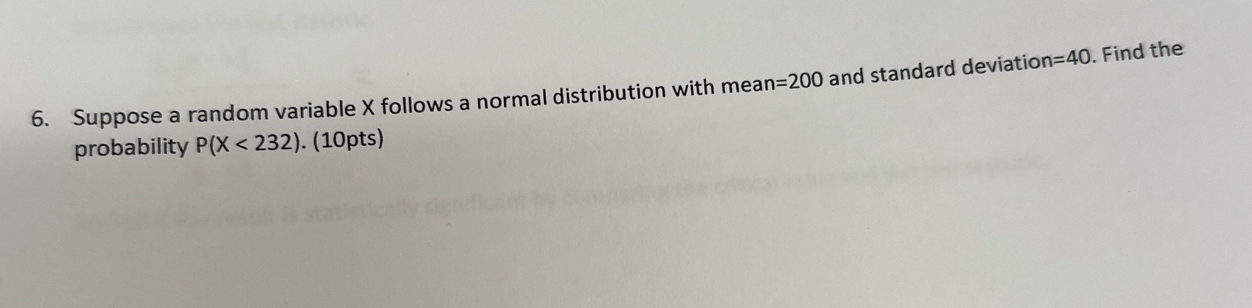 Solved Suppose a random variable x ﻿follows a normal | Chegg.com