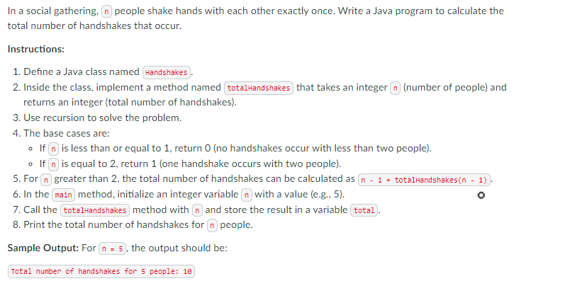 Solved In a social gathering, _ ﻿people shake hands with | Chegg.com