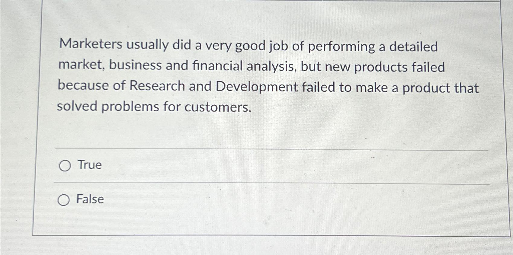 Solved Marketers usually did a very good job of performing a | Chegg.com