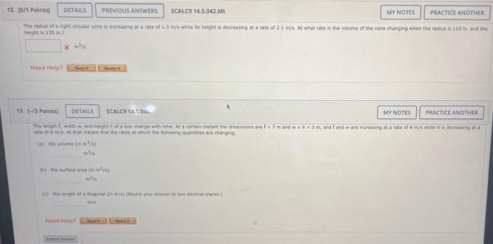Solved 12 10/1 Points] DETAILS PREVIOUS ANSWERS SCALC9 | Chegg.com