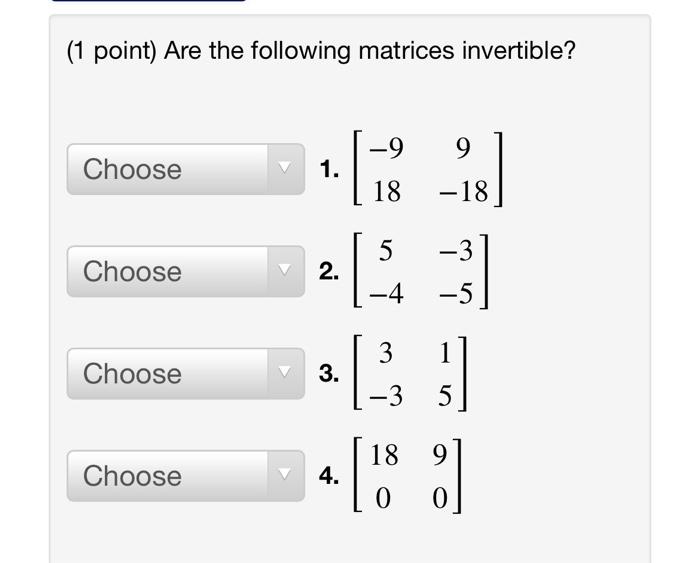 Solved finite mathmatics. question 1. just whether each is | Chegg.com
