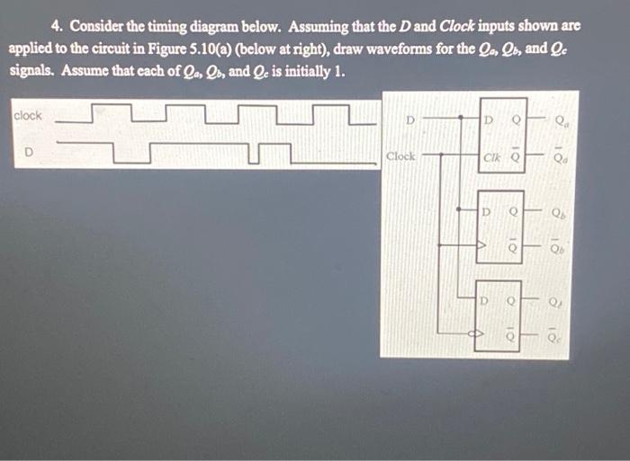 Solved 4. Consider the timing diagram below. Assuming that | Chegg.com