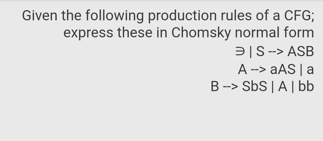 Solved Given the following production rules of a CFG; | Chegg.com