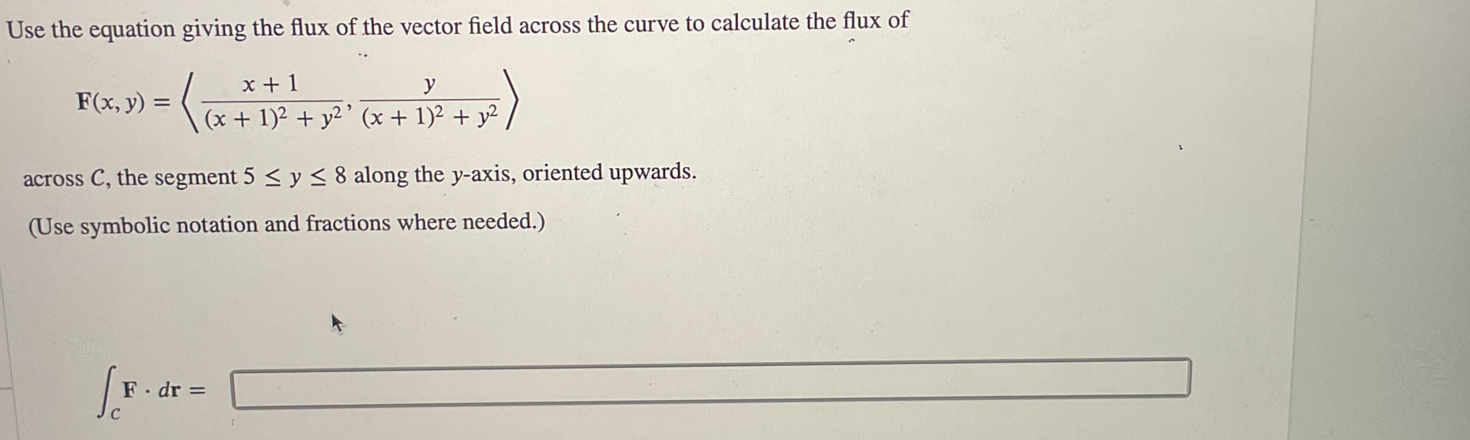Solved Use the equation giving the flux of the vector field | Chegg.com