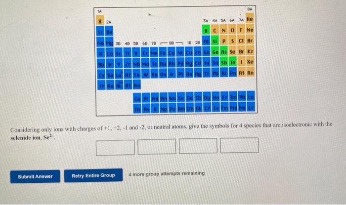 Solved BA TA H 24 u Be JA 4A SA 6A 7 He BCN O F Ne Nàng 38 | Chegg.com