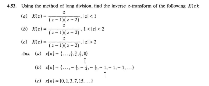 Solved 4.53. ﻿Using the method of long division, find the | Chegg.com