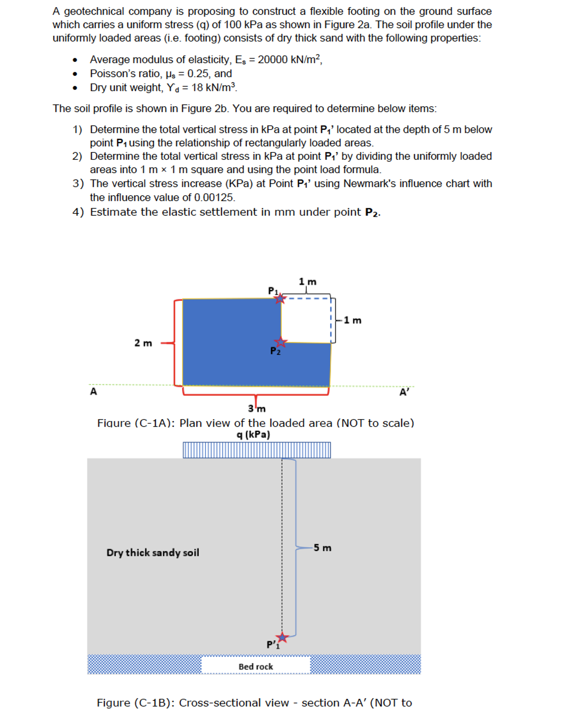 Solved A geotechnical company is proposing to construct a | Chegg.com