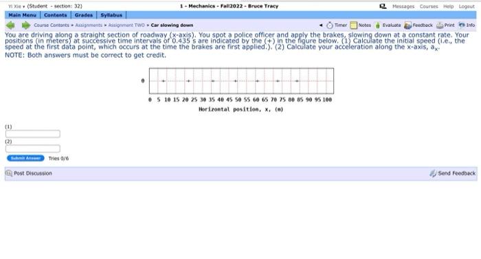 Solved You are driving along a straight section of roadway | Chegg.com