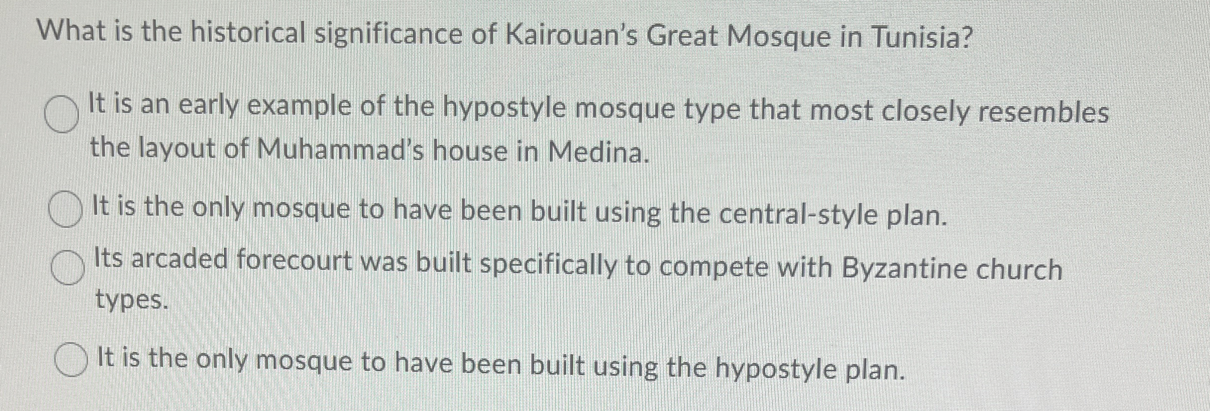 Solved What is the historical significance of Kairouan's | Chegg.com