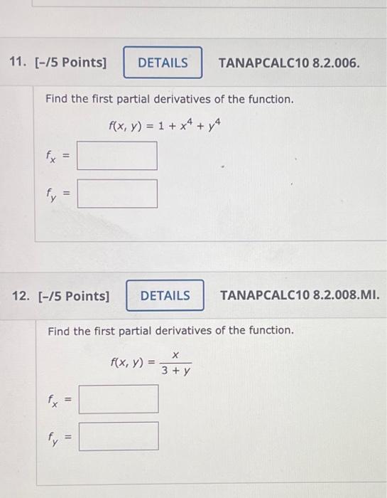 Solved Find the first partial derivatives of the function. | Chegg.com